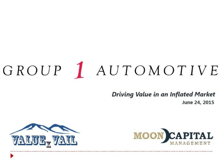 Group 1 Automotive - The Intellectual Investor Conference