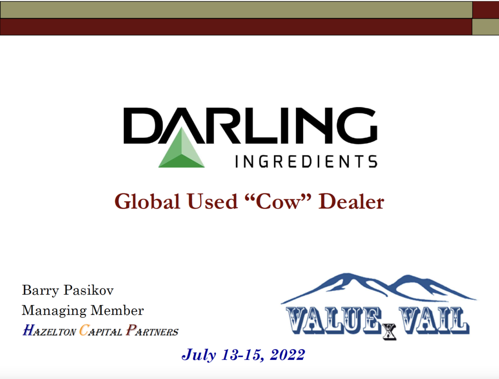 Darling Ingredients (DAR) - The Intellectual Investor Conference